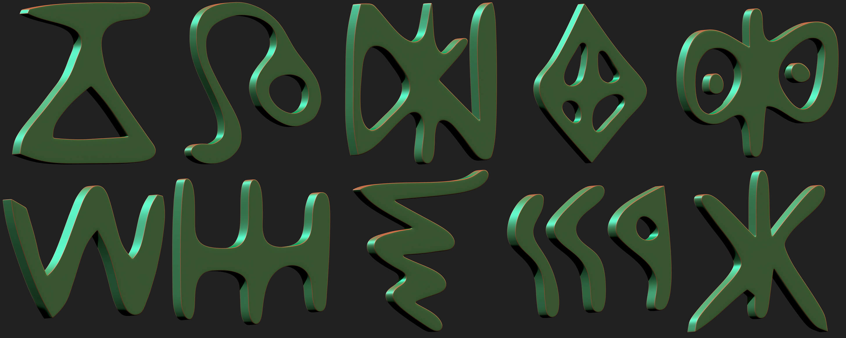 50 Runes Base Mesh Vol 1 - 3D Model by netleon