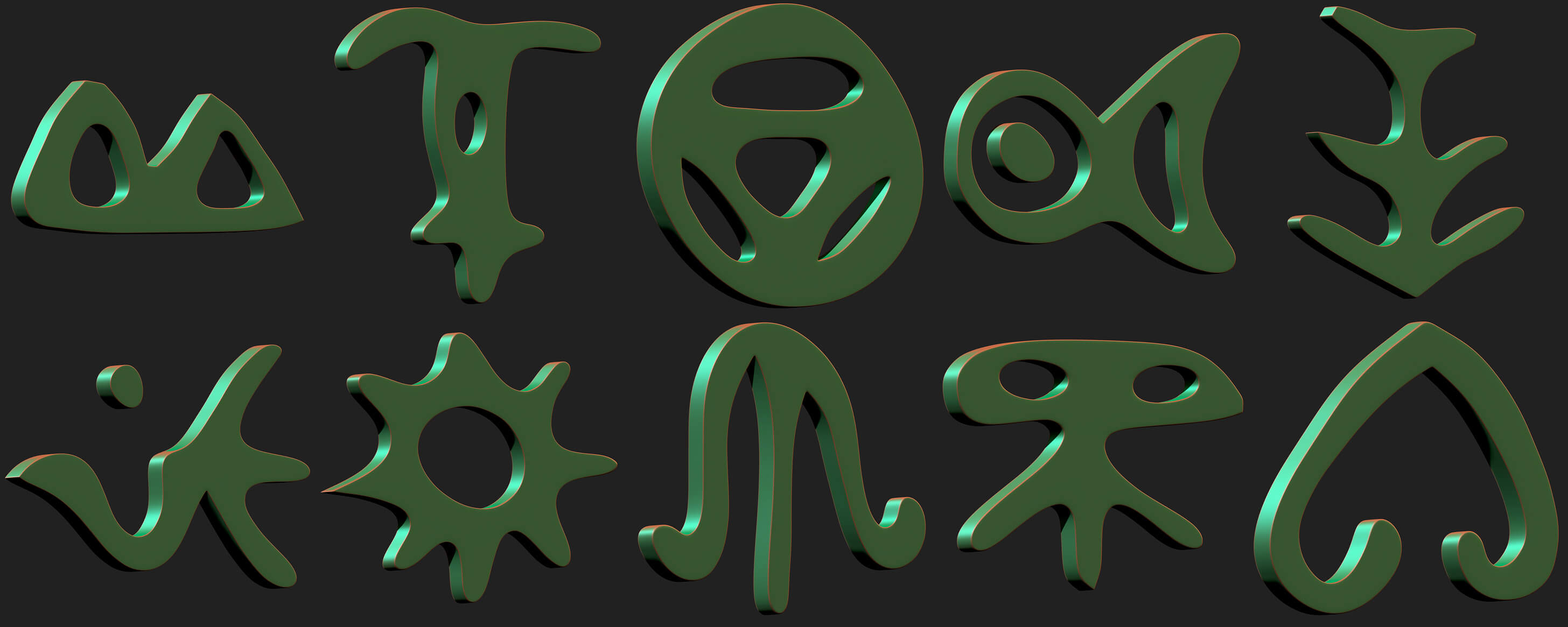 50 Runes Base Mesh Vol 1 - 3D Model by netleon