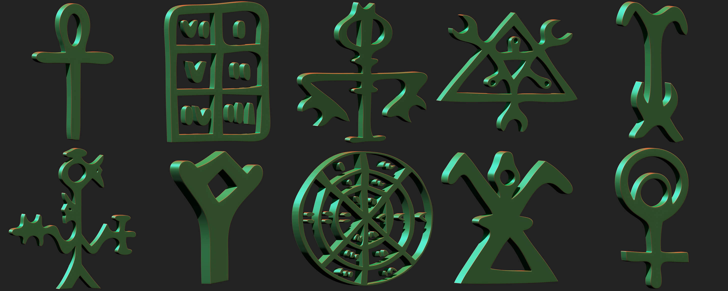 50 Runes Base Mesh Vol 3 - 3D Model by netleon
