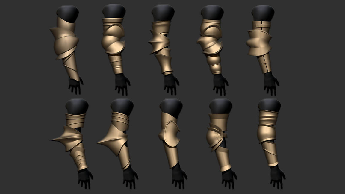 50 Vambrace Pack - 3D Model by netleon