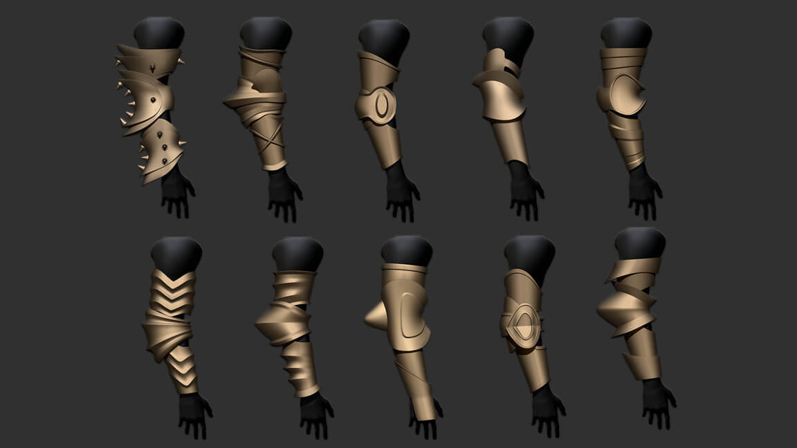 50 Vambrace Pack - 3D Model by netleon