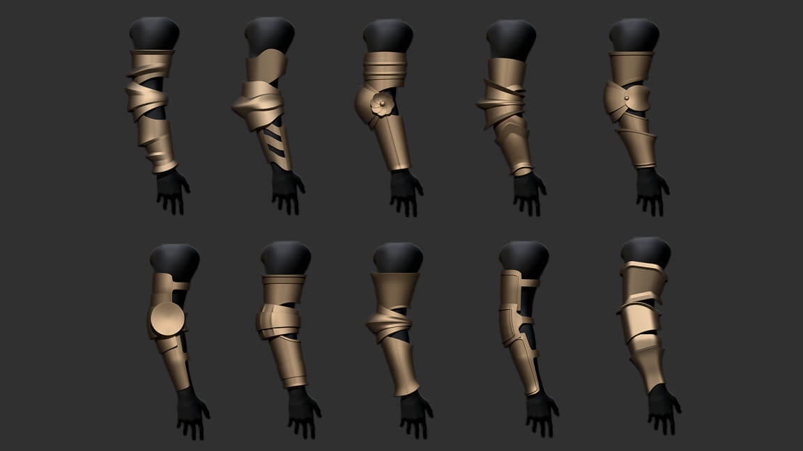 50 Vambrace Pack - 3D Model by netleon