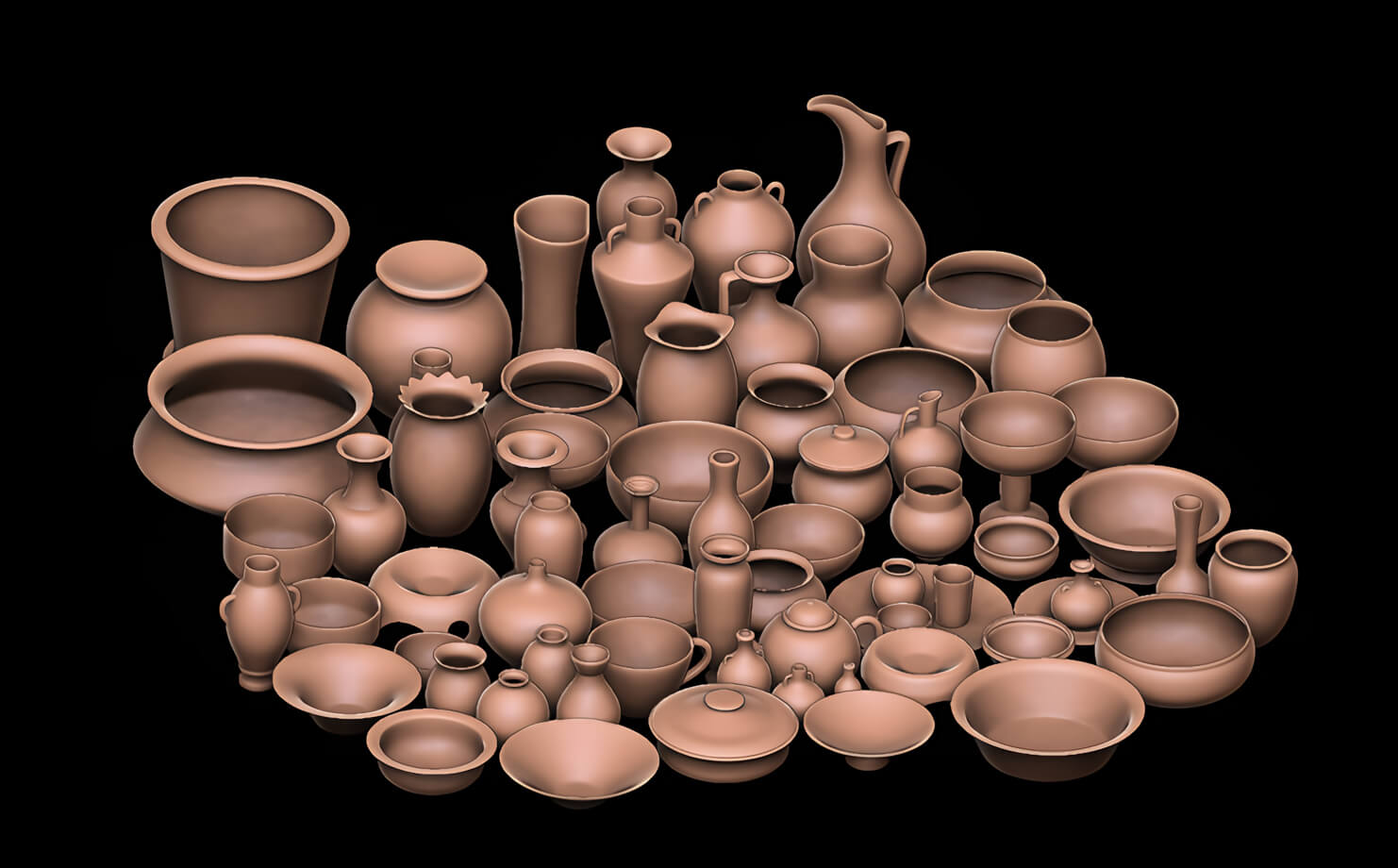 65 Clay Pot Base Mesh - 3D Model by netleon