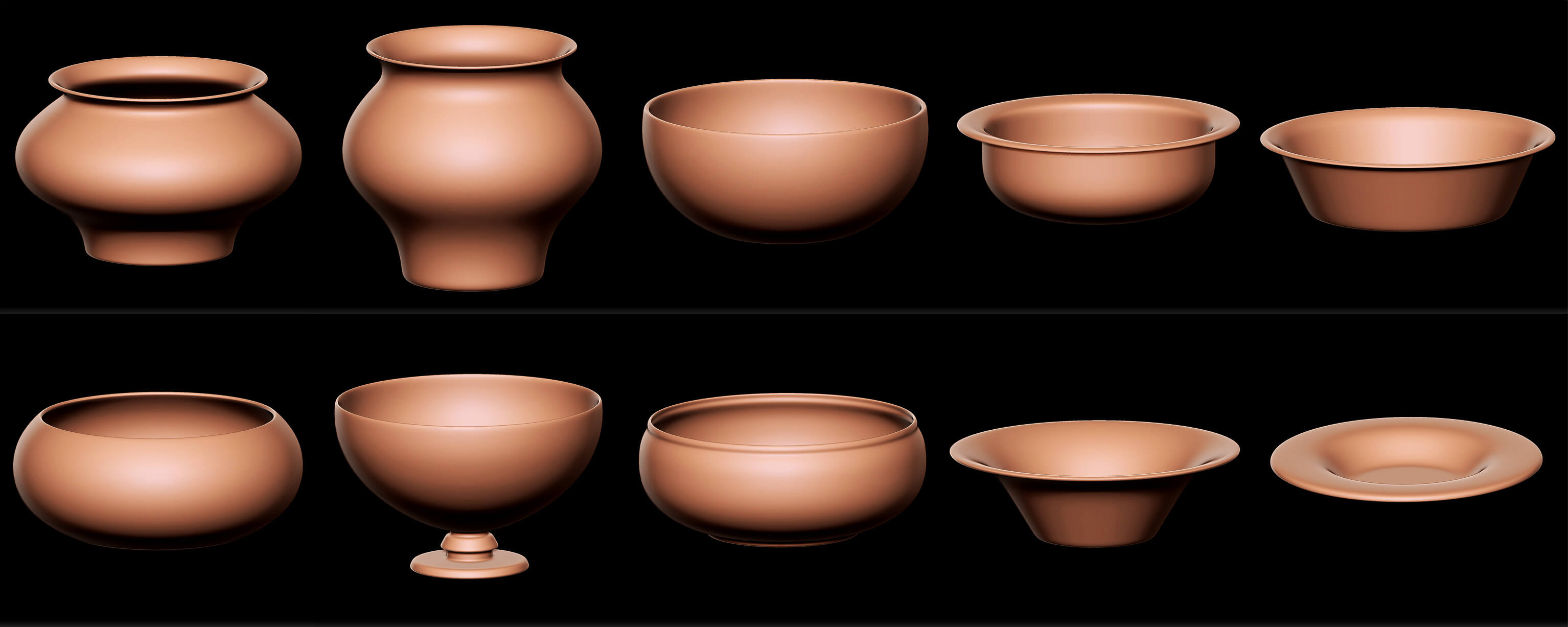 65 Clay Pot Base Mesh - 3D Model by netleon