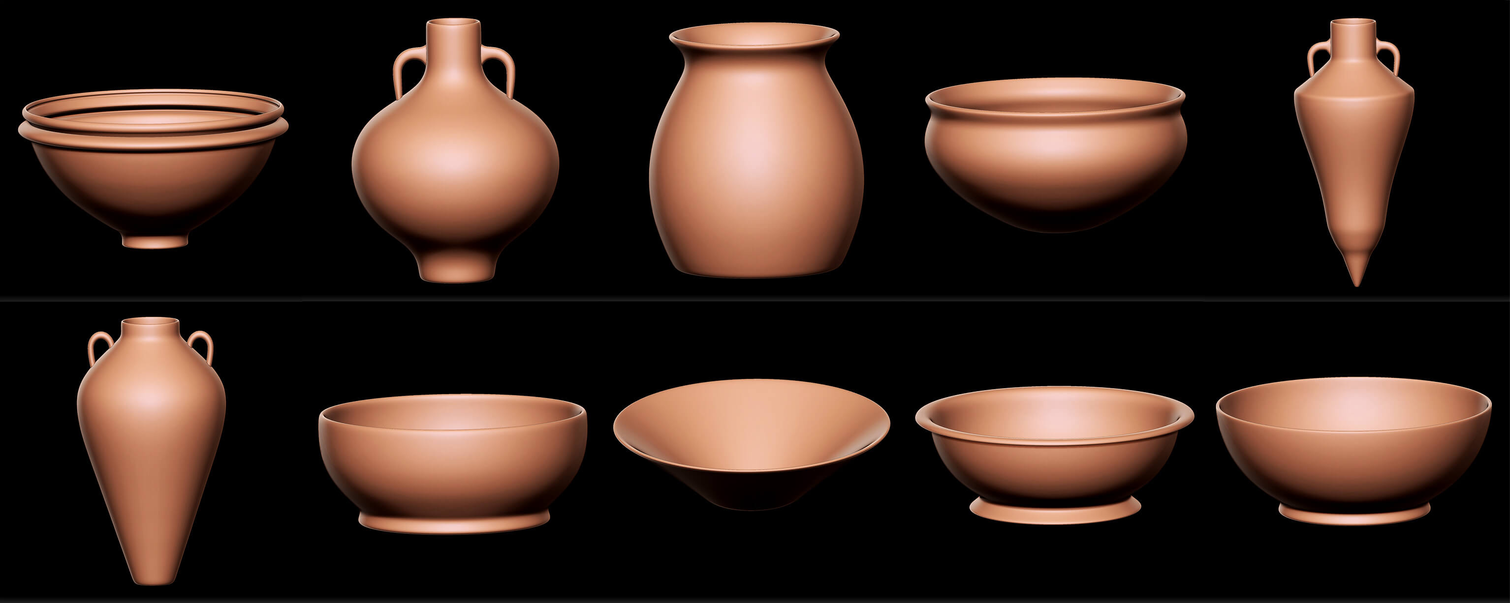 65 Clay Pot Base Mesh - 3D Model by netleon