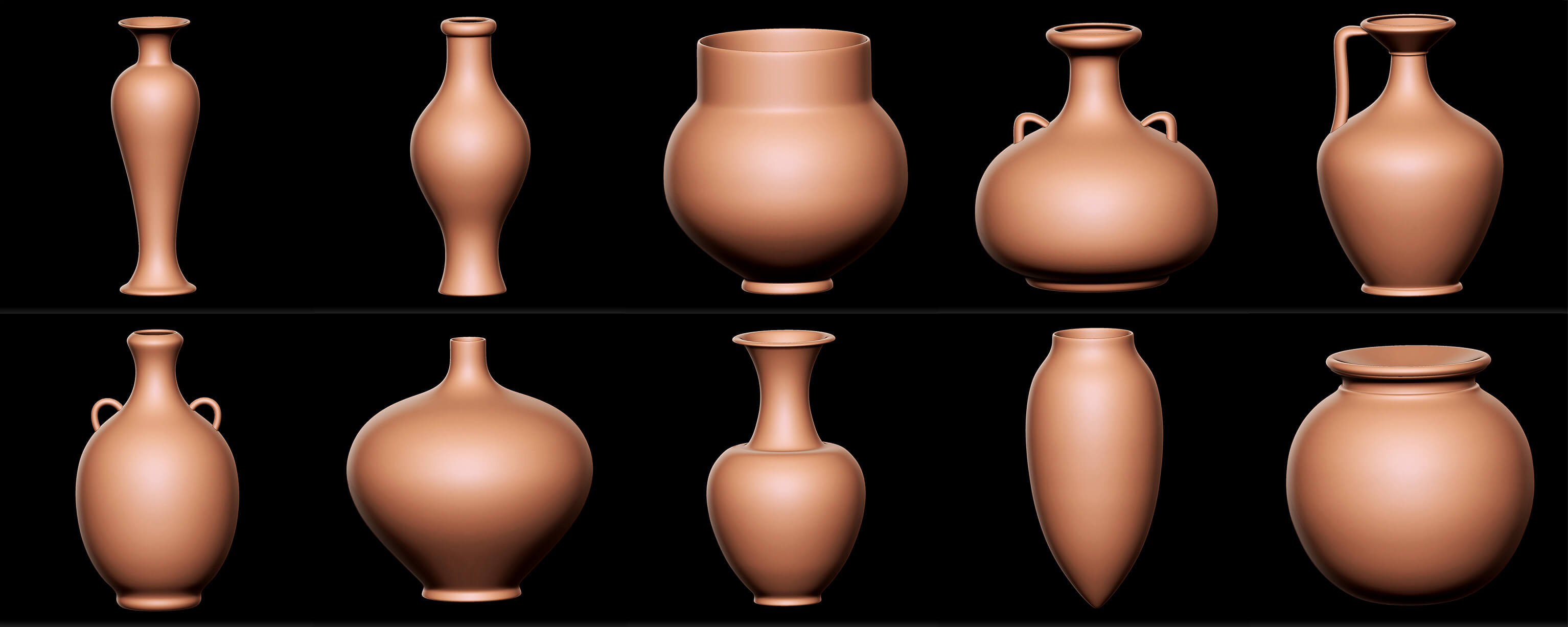 65 Clay Pot Base Mesh - 3D Model by netleon