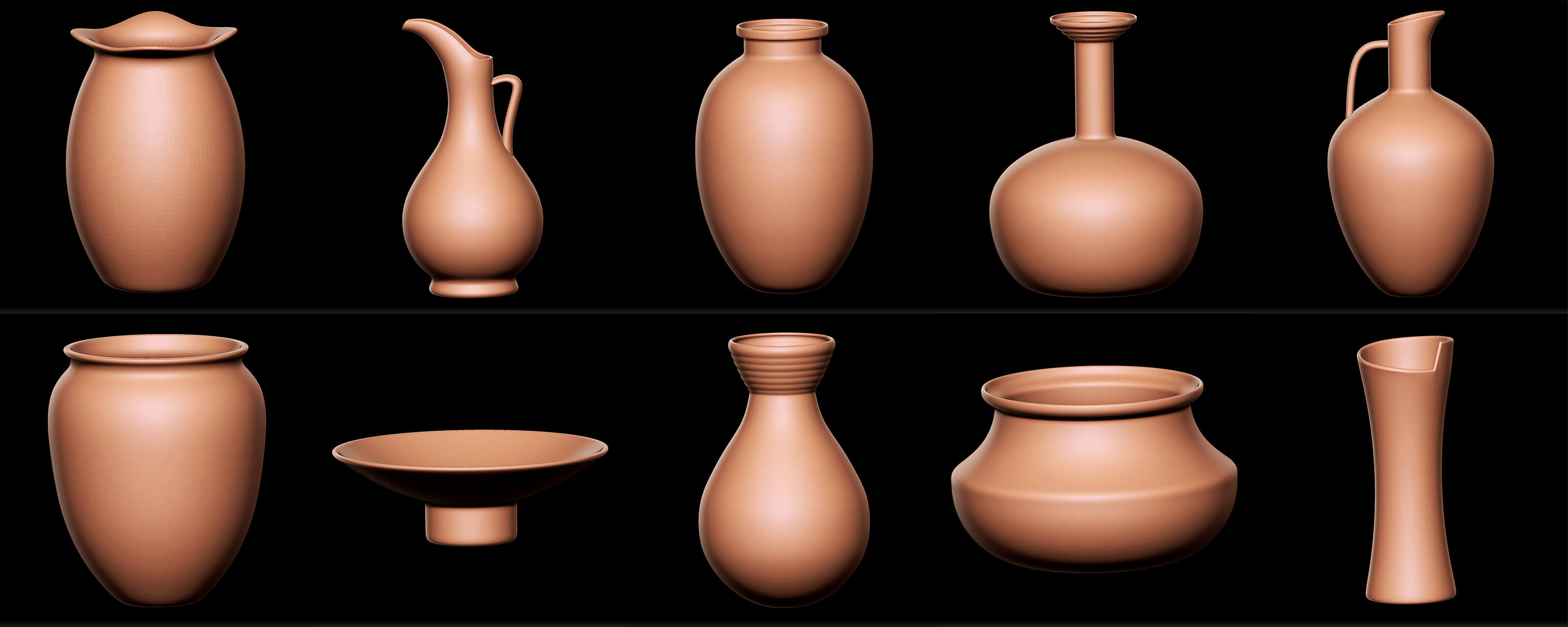 65 Clay Pot Base Mesh - 3D Model by netleon