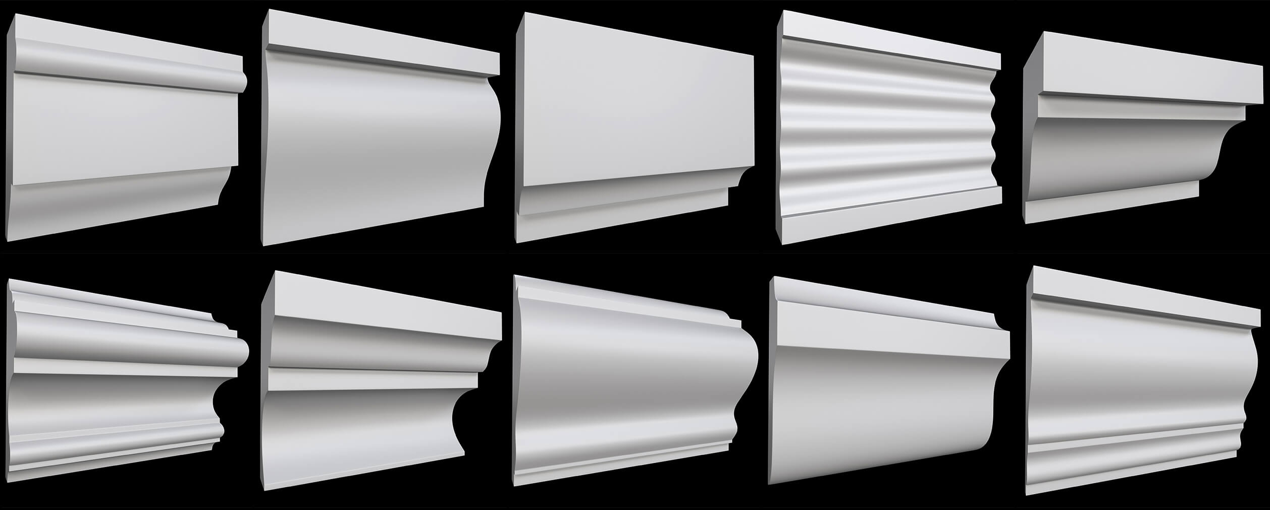 70 Cornice Base and High Mesh Pack - 3D Model by netleon