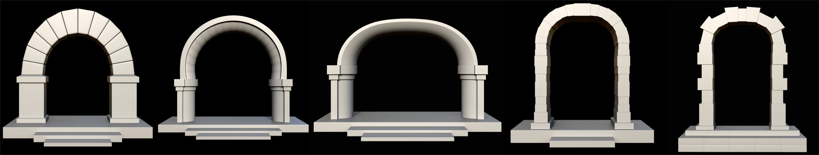 Arch Gate Base Mesh Vol 1 - 3D Model by netleon