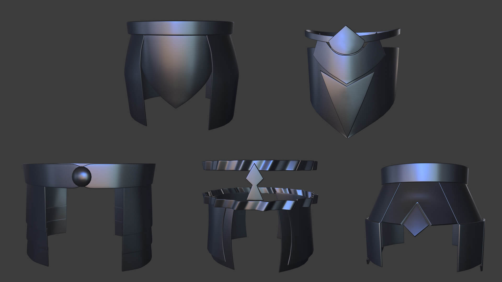 Belt Armor - 3D Model by netleon