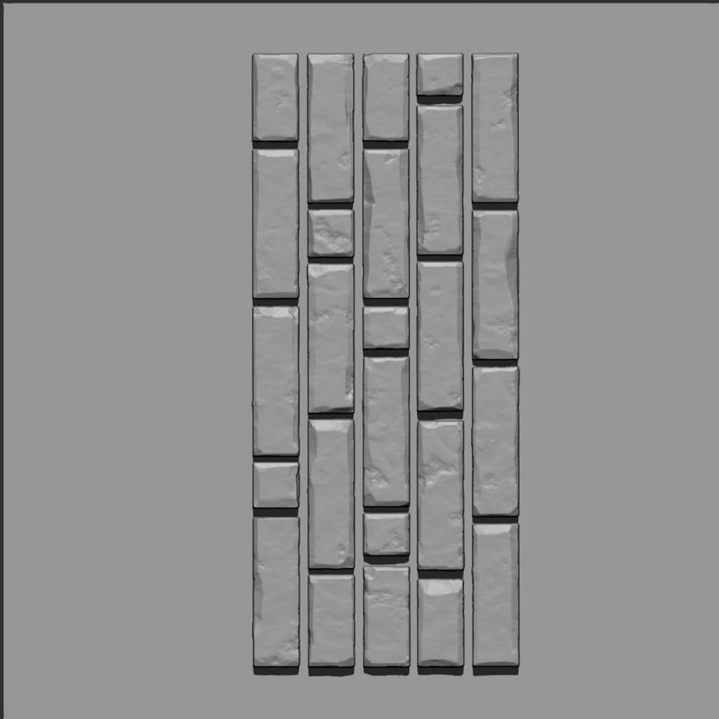 Bricks Pattern VDM Brushes + OBJ, FBX - Brush or Tool by netleon