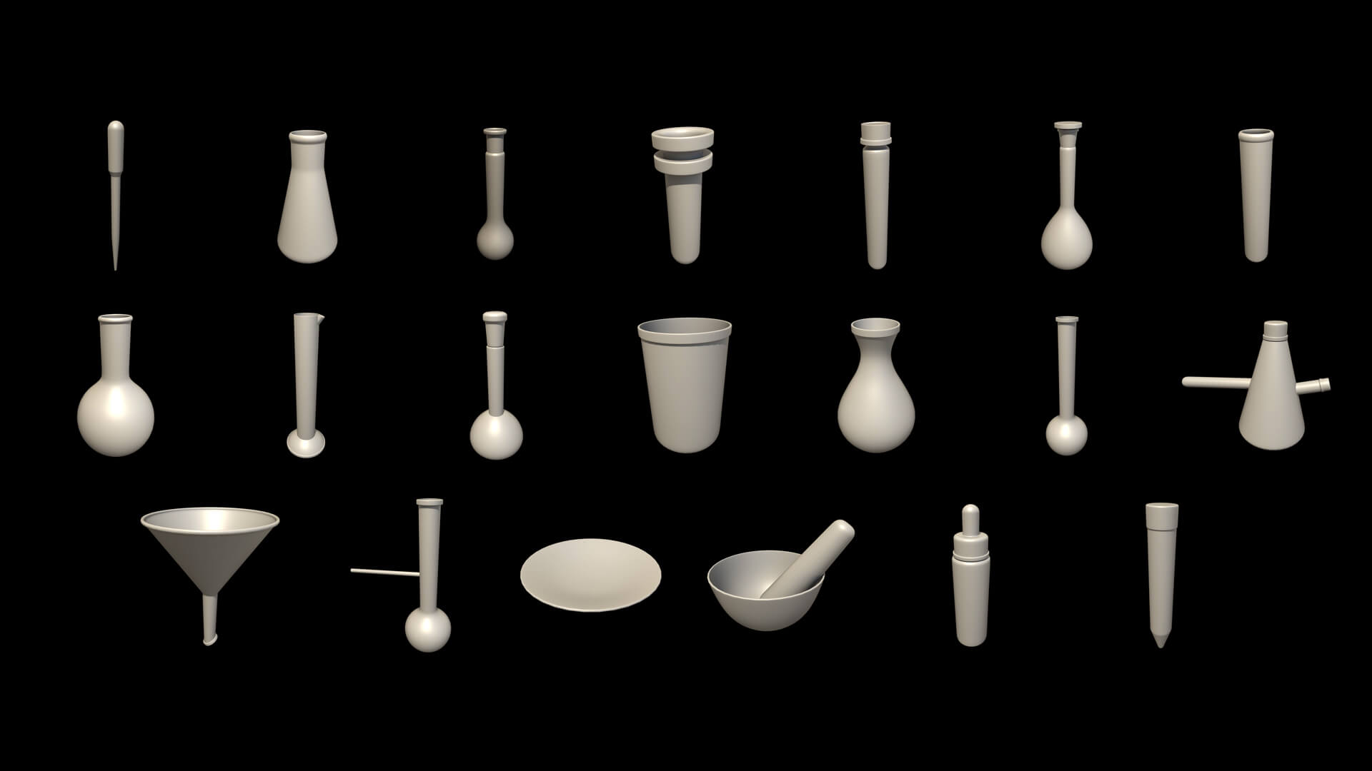 Glass Flask Base Mesh - 3D Model by netleon