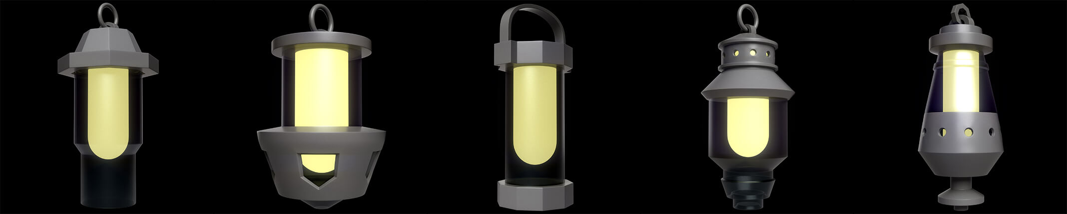 Lanterns Base Mesh Vol 2 - 3D Model by netleon