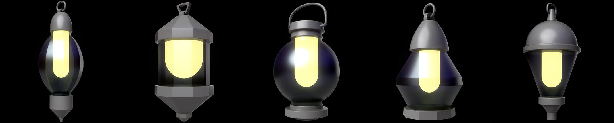 Lanterns Base Mesh Vol 2 - 3D Model by netleon