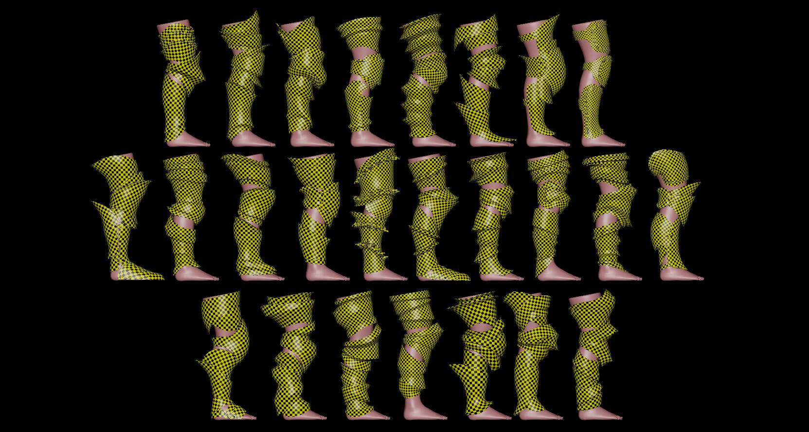 Leg Armor Highpoly and Low Poly (With Uvs) Vol 2 - 3D Model by netleon