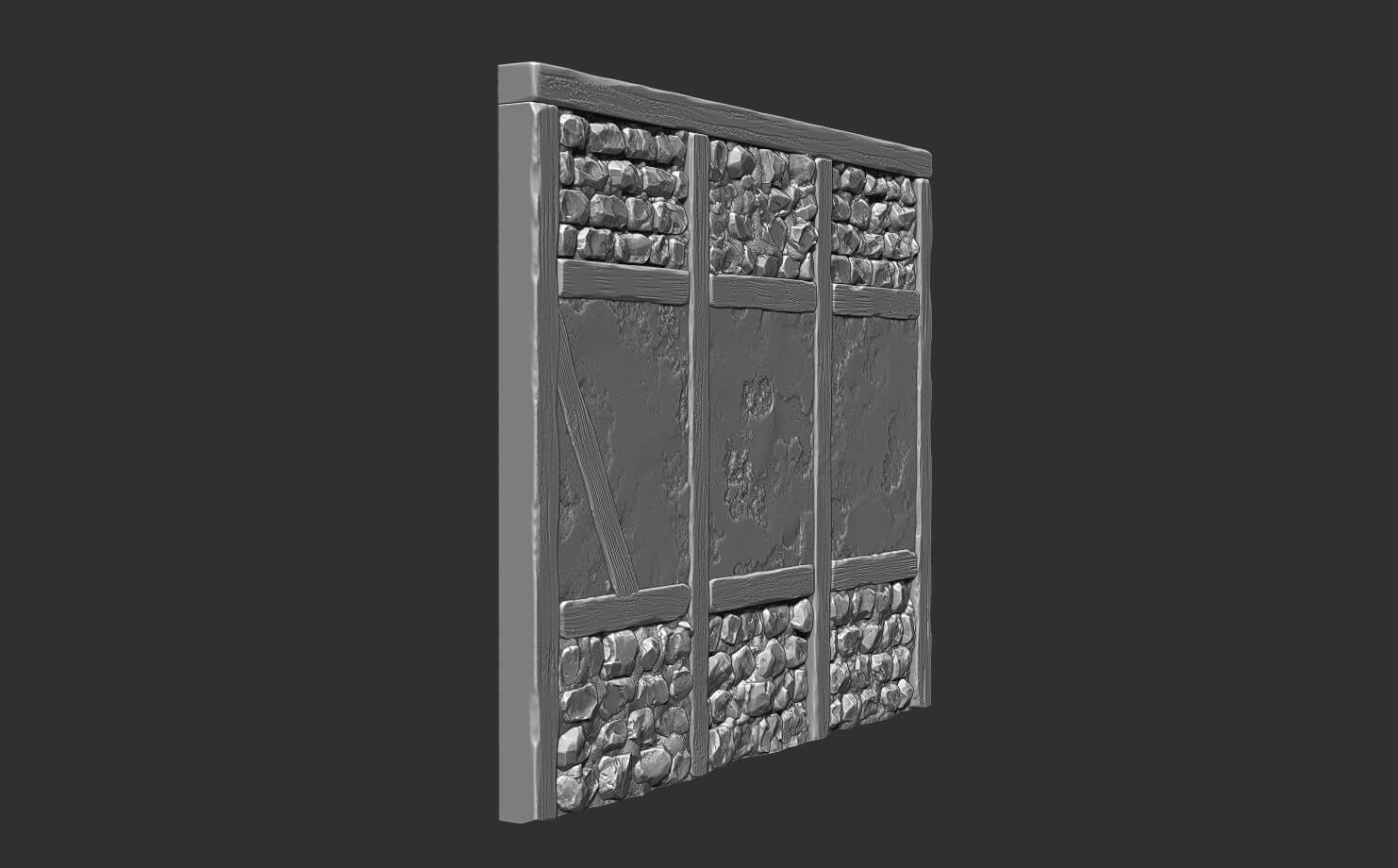 Medieval Wall 2 - 3D Model by netleon