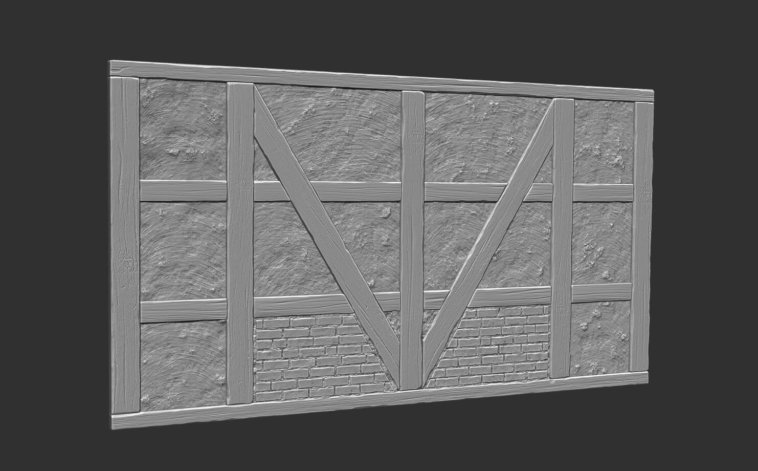 Medieval Wall 5 - 3D Model by netleon