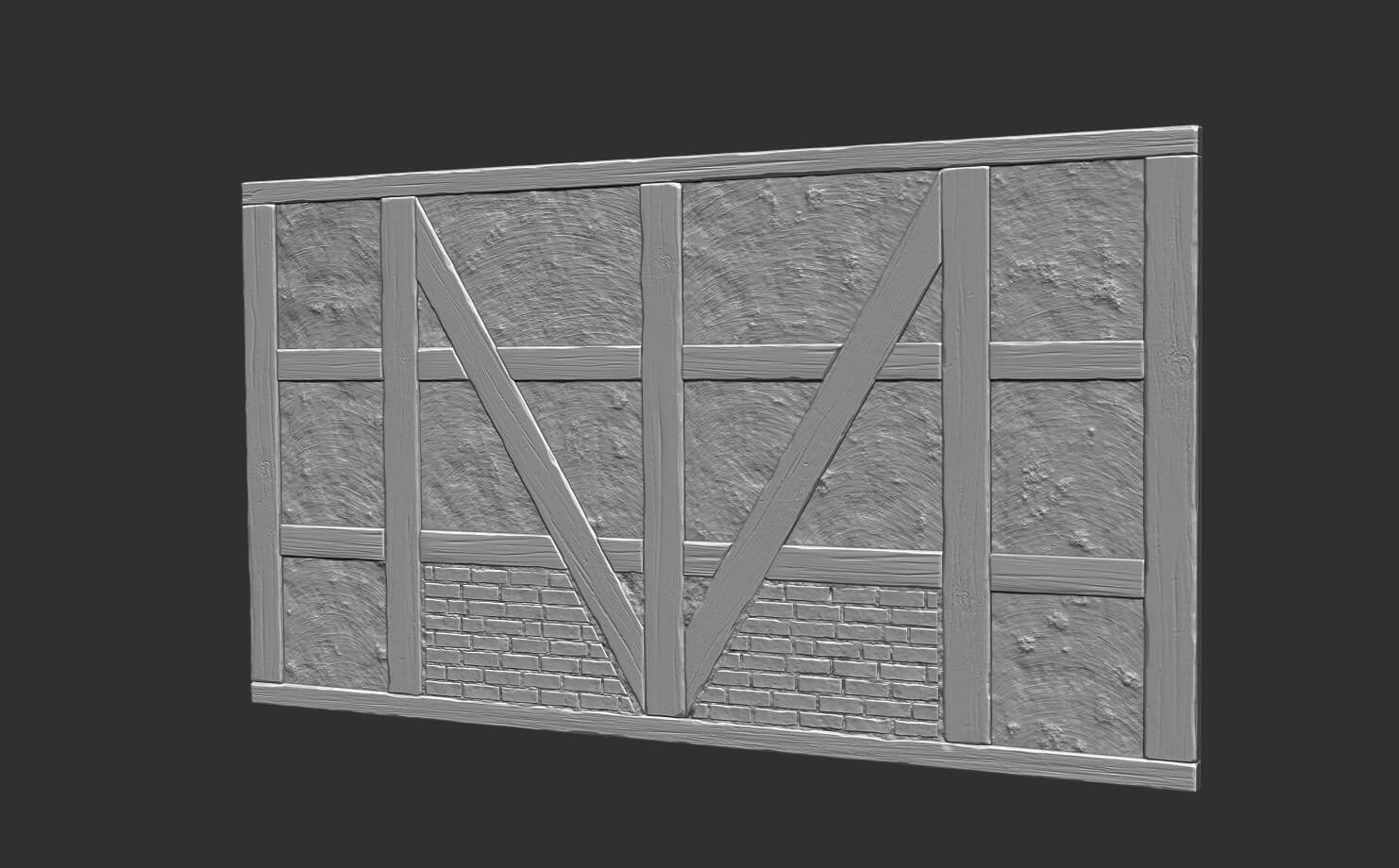 Medieval Wall 5 - 3D Model by netleon