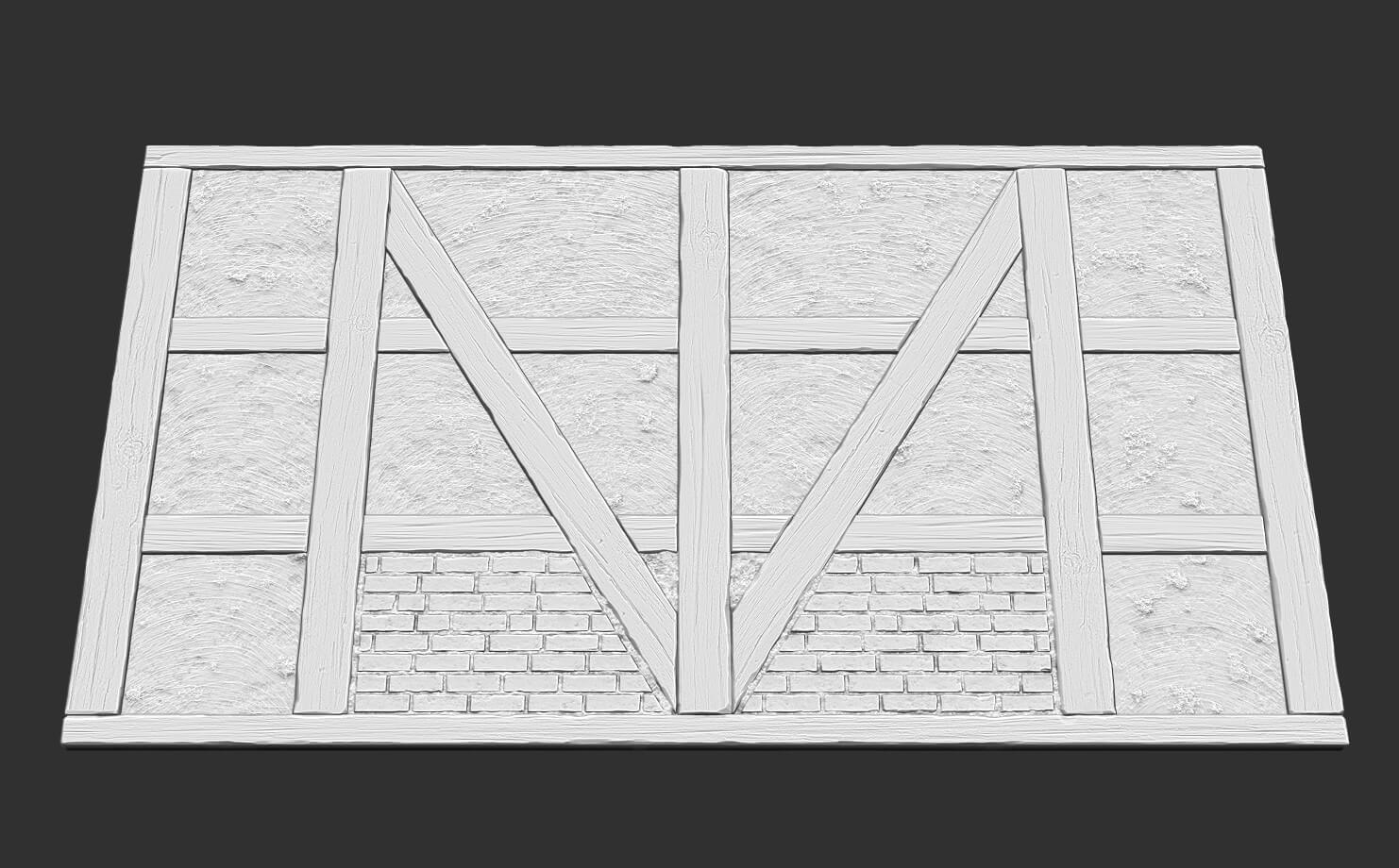 Medieval Wall 5 - 3D Model by netleon