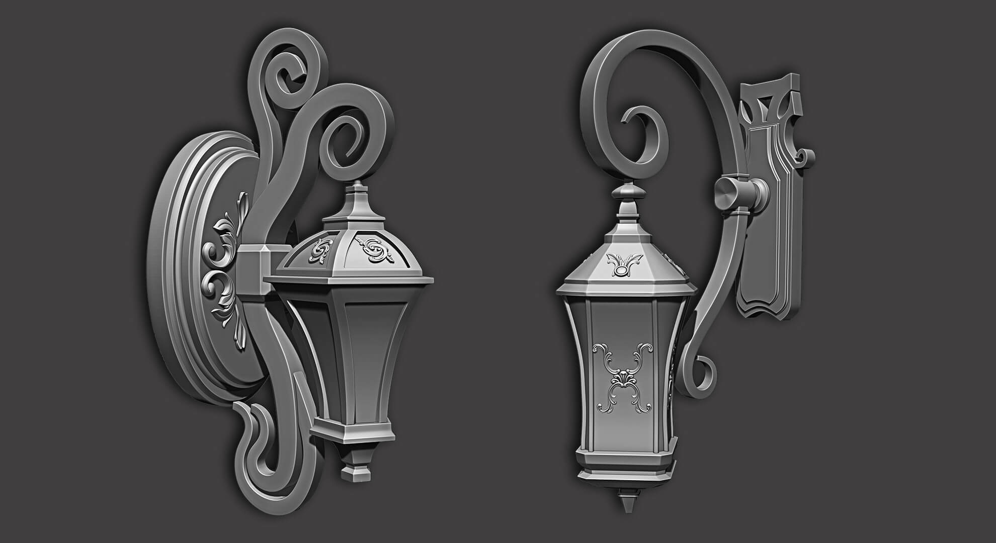Old Wall Lights Collection - 3D Model by netleon