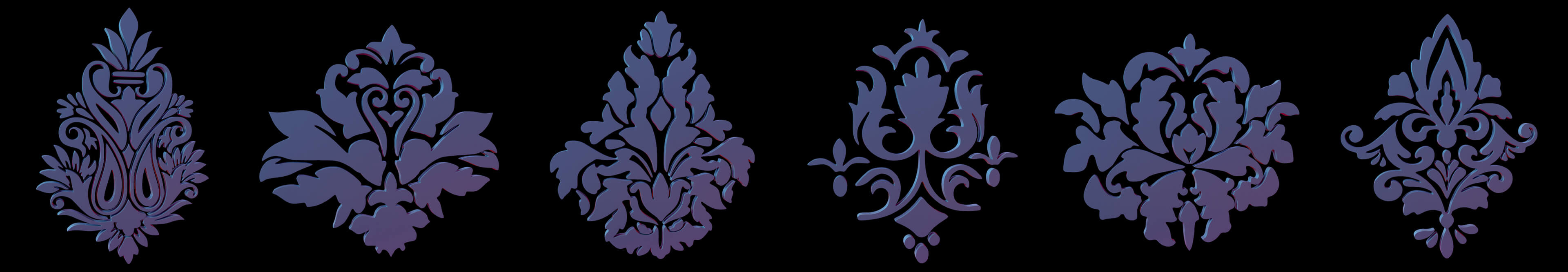 Ornaments Motif Base Mesh Vol 1 - 3D Model by netleon