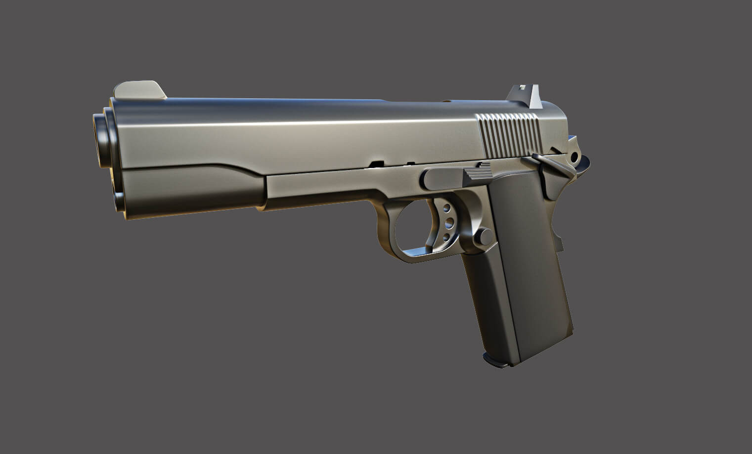 Pistol High Poly 1 - 3D Model by netleon