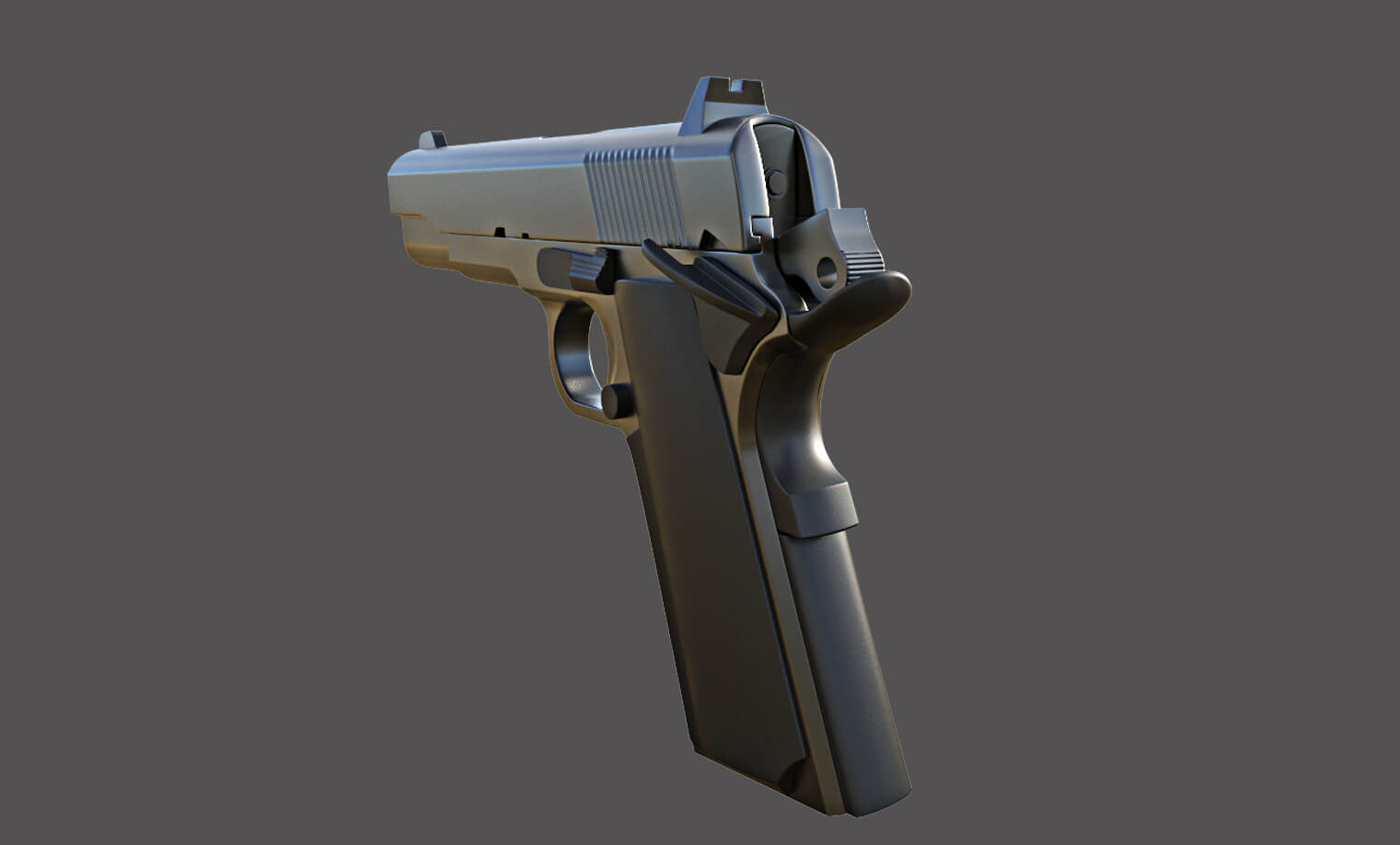 Pistol High Poly 1 - 3D Model by netleon