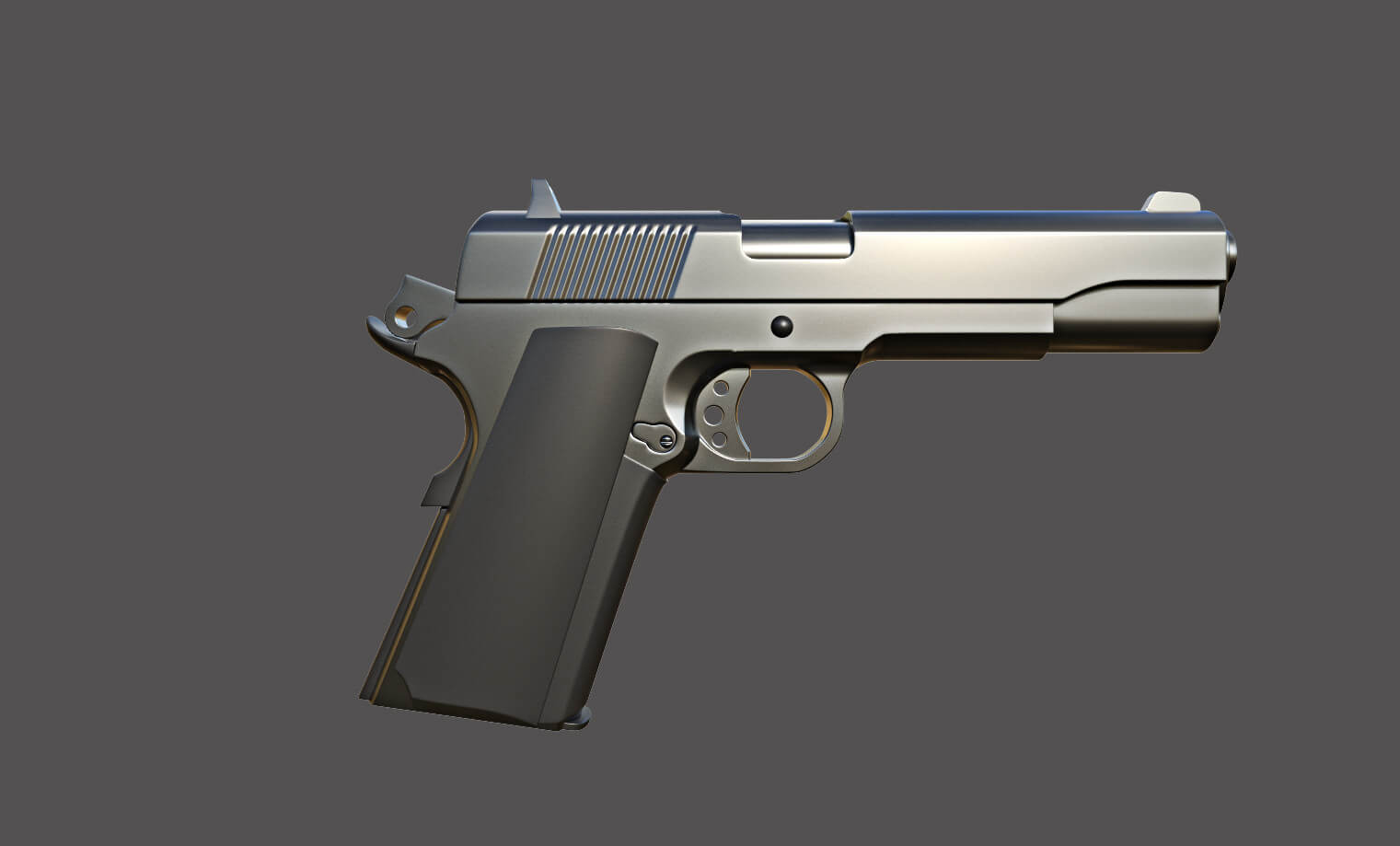 Pistol High Poly 1 - 3D Model by netleon