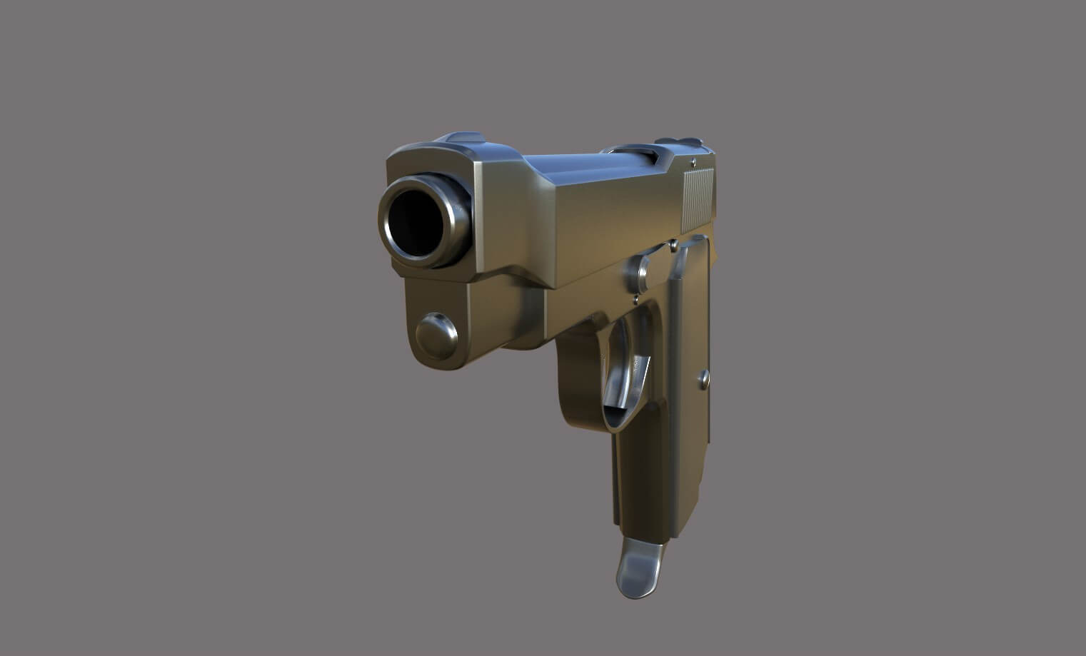 Pistol 3 - 3D Model by netleon