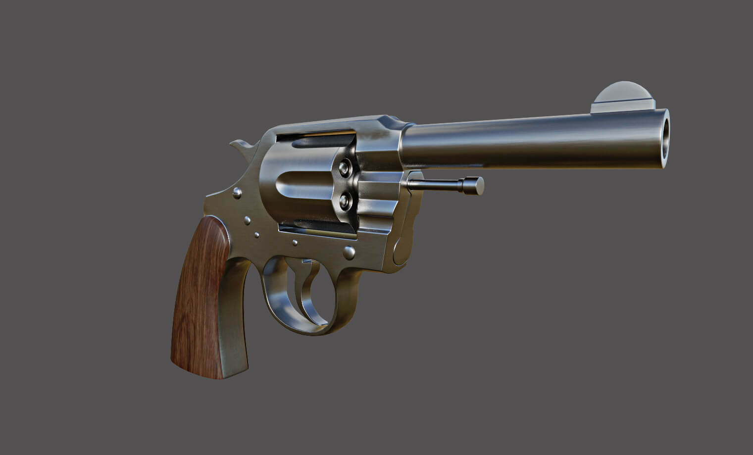 Revolver High Poly 1 - 3D Model by netleon