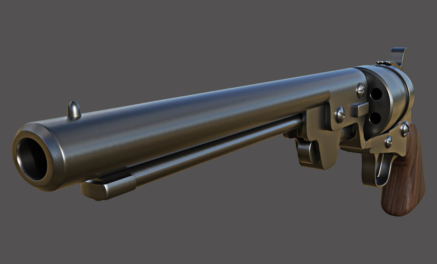 Revolver High Poly 2 - 3D Model by netleon