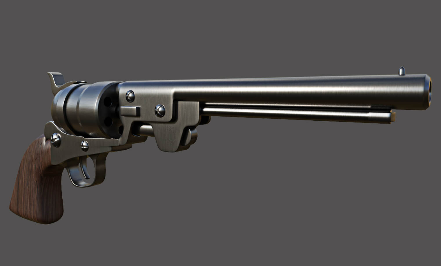 Revolver High Poly 2 - 3D Model by netleon