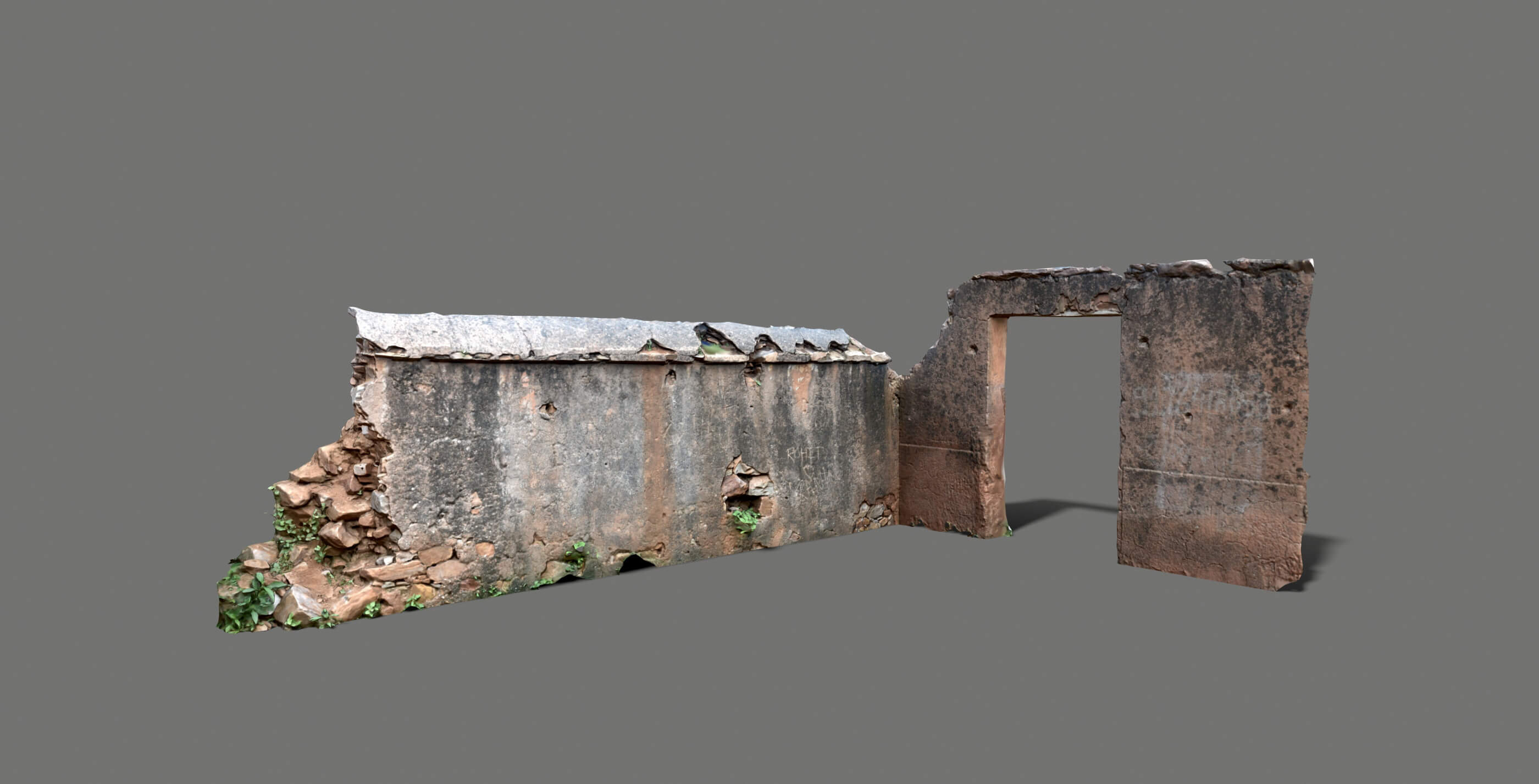 Scanned Broken Wall - 3D Model by netleon
