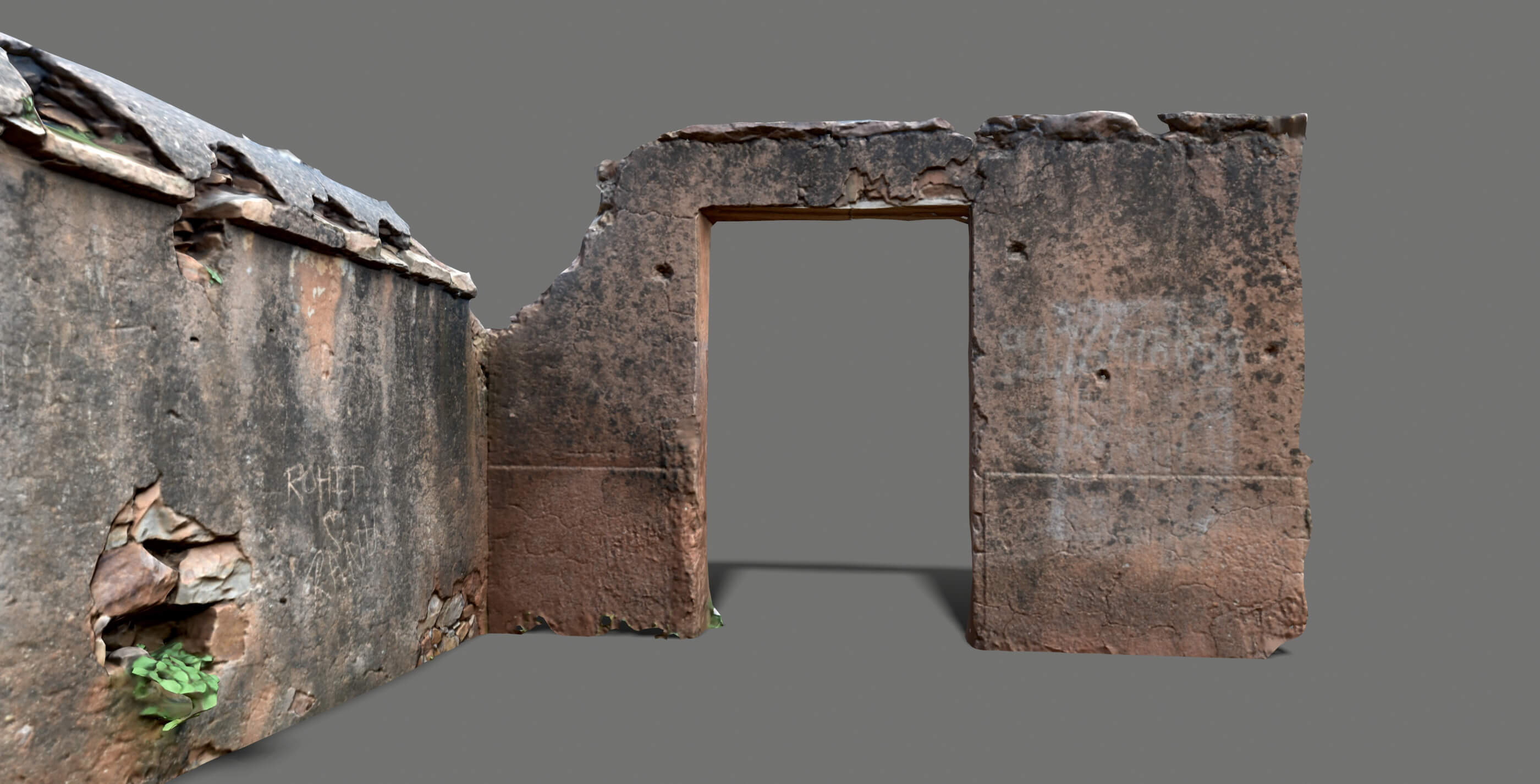 Scanned Broken Wall - 3D Model by netleon