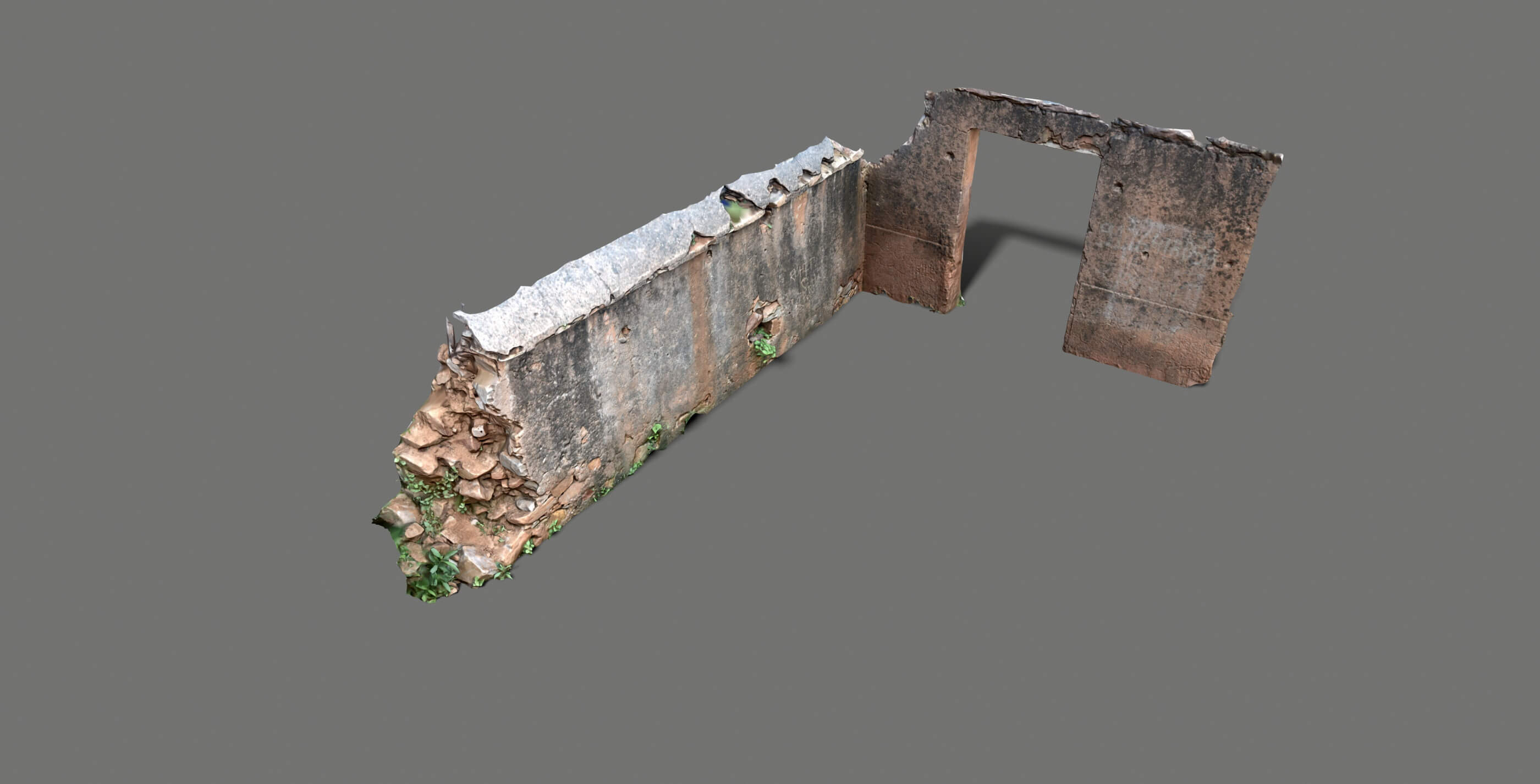 Scanned Broken Wall - 3D Model by netleon