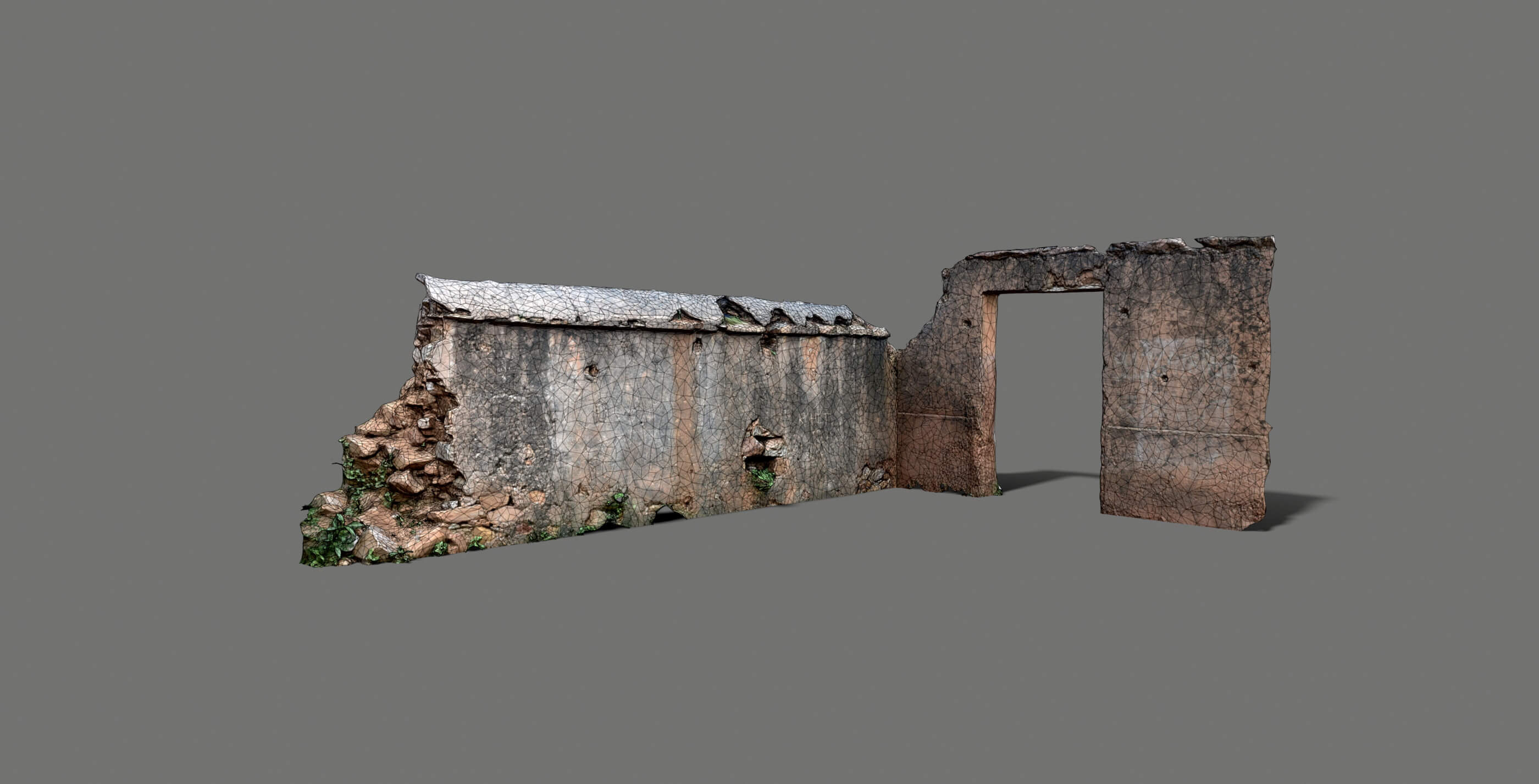 Scanned Broken Wall - 3D Model by netleon
