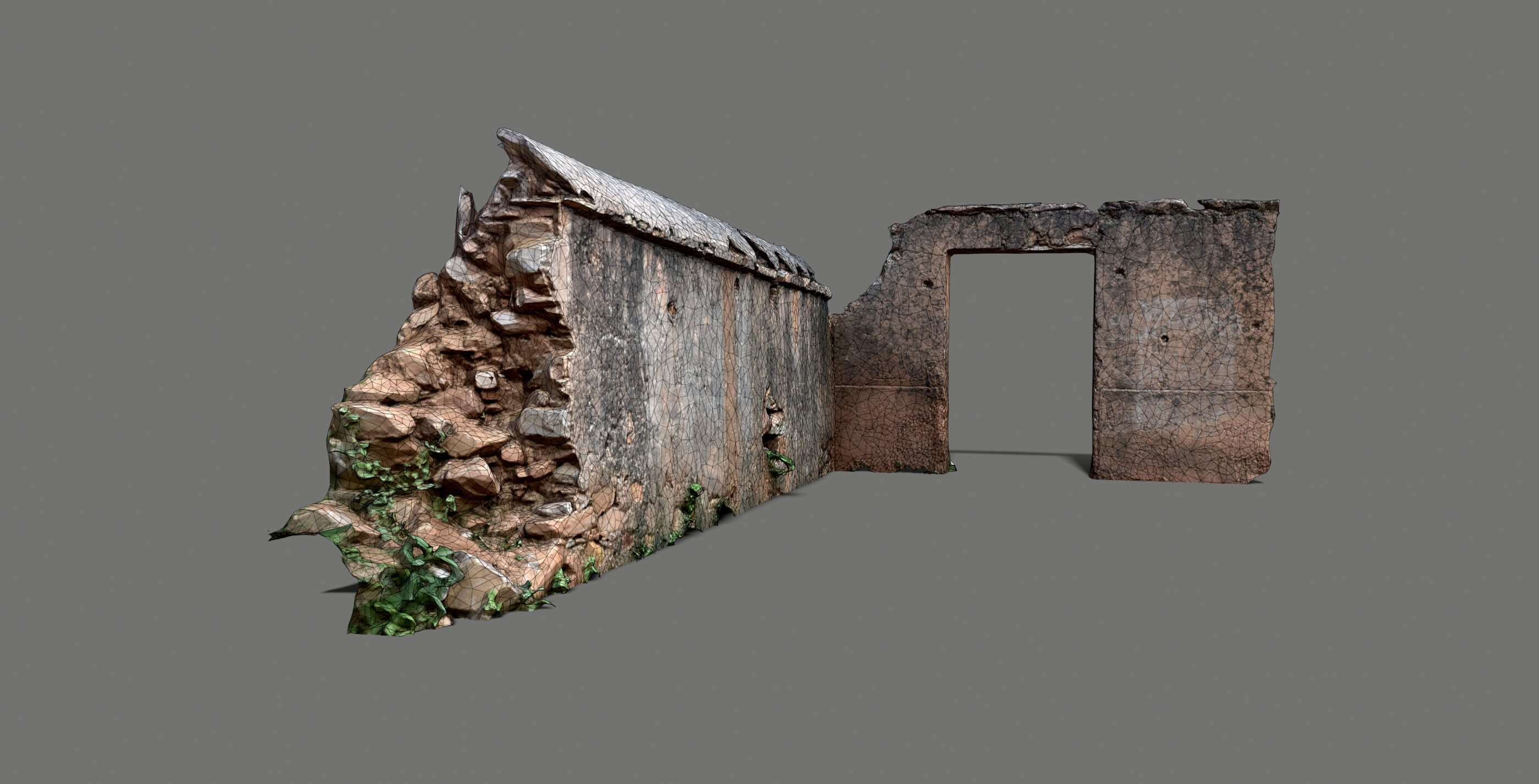 Scanned Broken Wall - 3D Model by netleon