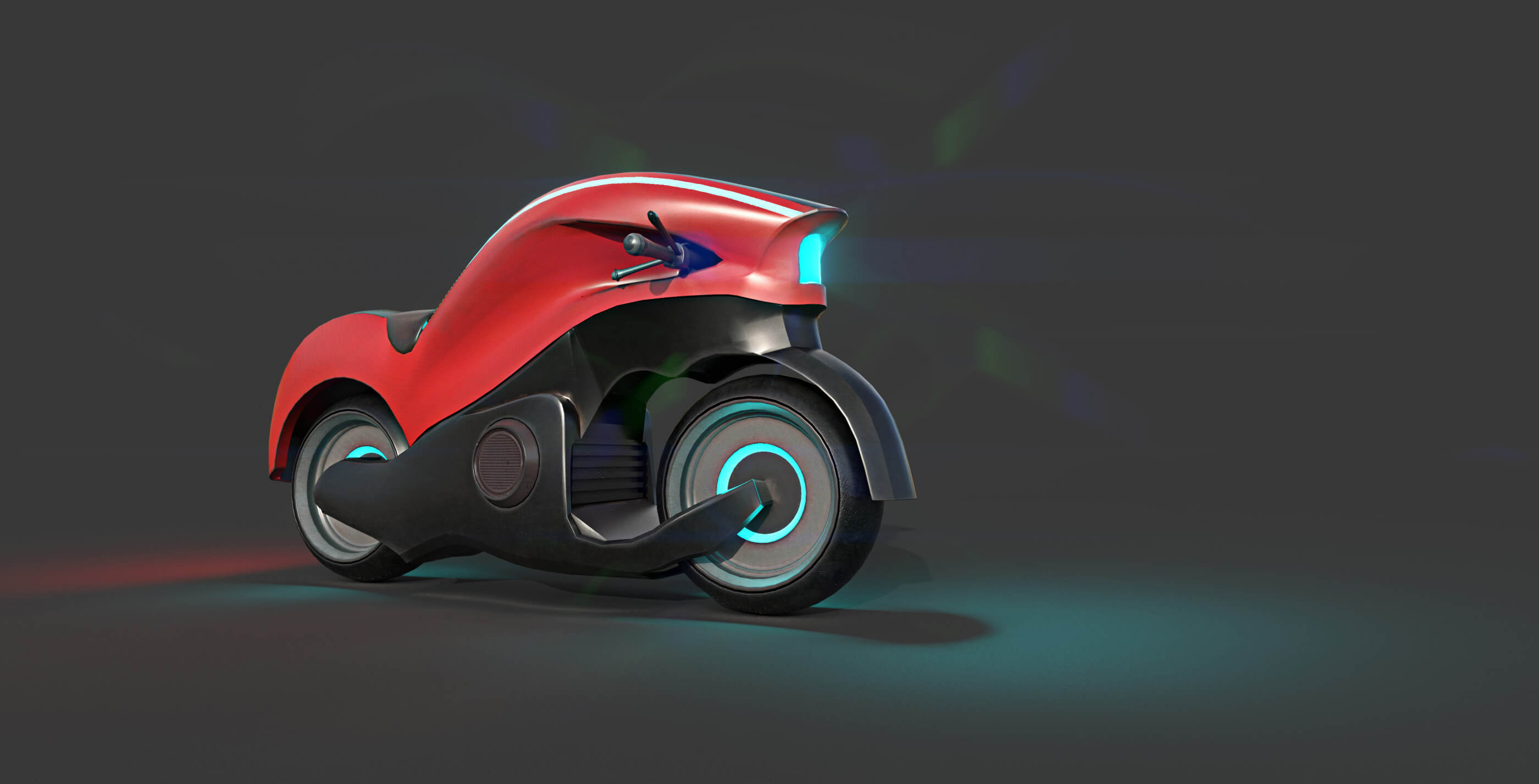 Futuristic Tron Motorcycle