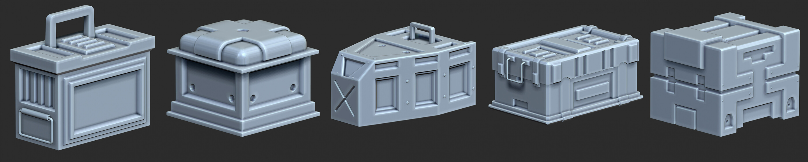 Sci-Fi Box Base Mesh Vol 1 3D Model by netleon