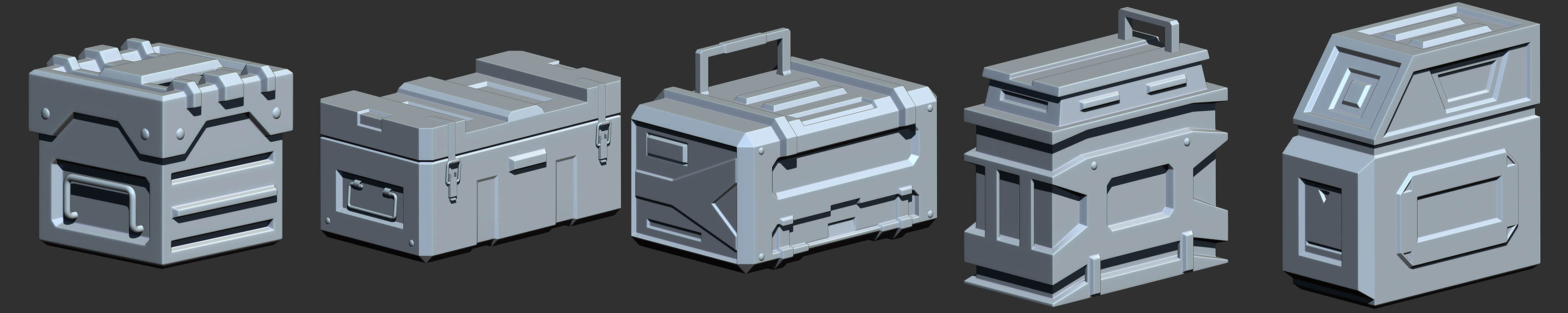 Sci-Fi Box Base Mesh Vol 2 3D Model by netleon