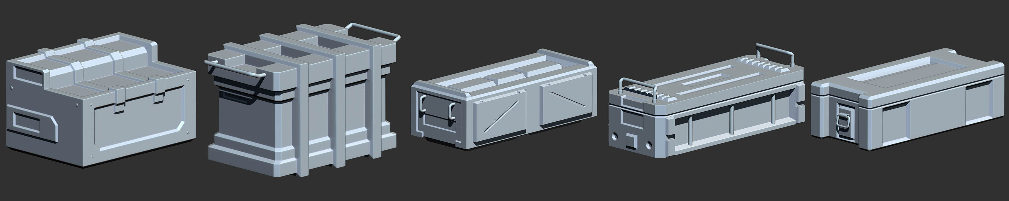 Sci-Fi Box Base Mesh Vol 2 3D Model by netleon