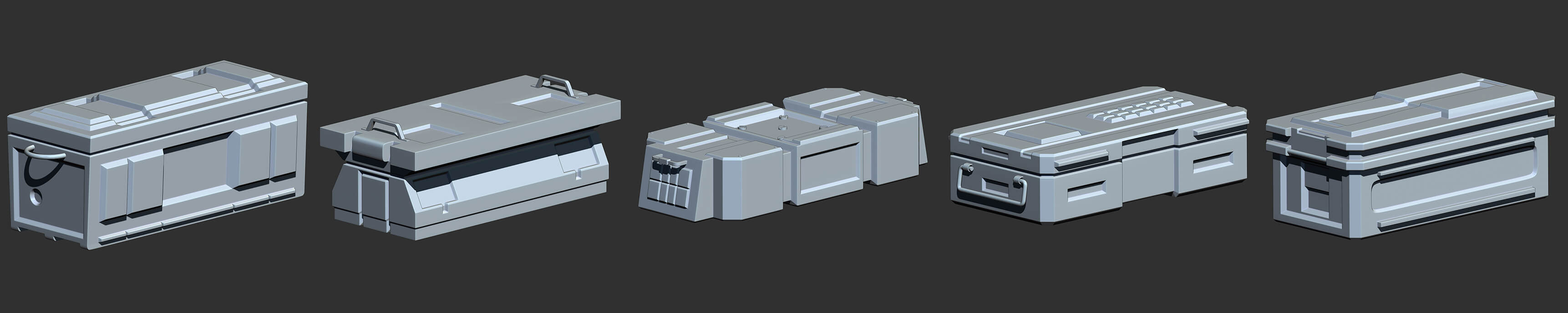 Sci-Fi Box Base Mesh Vol 2 3D Model by netleon