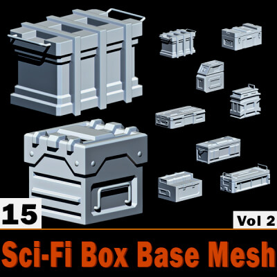 Sci-Fi Box Base Mesh Vol 2 3D Model by netleon