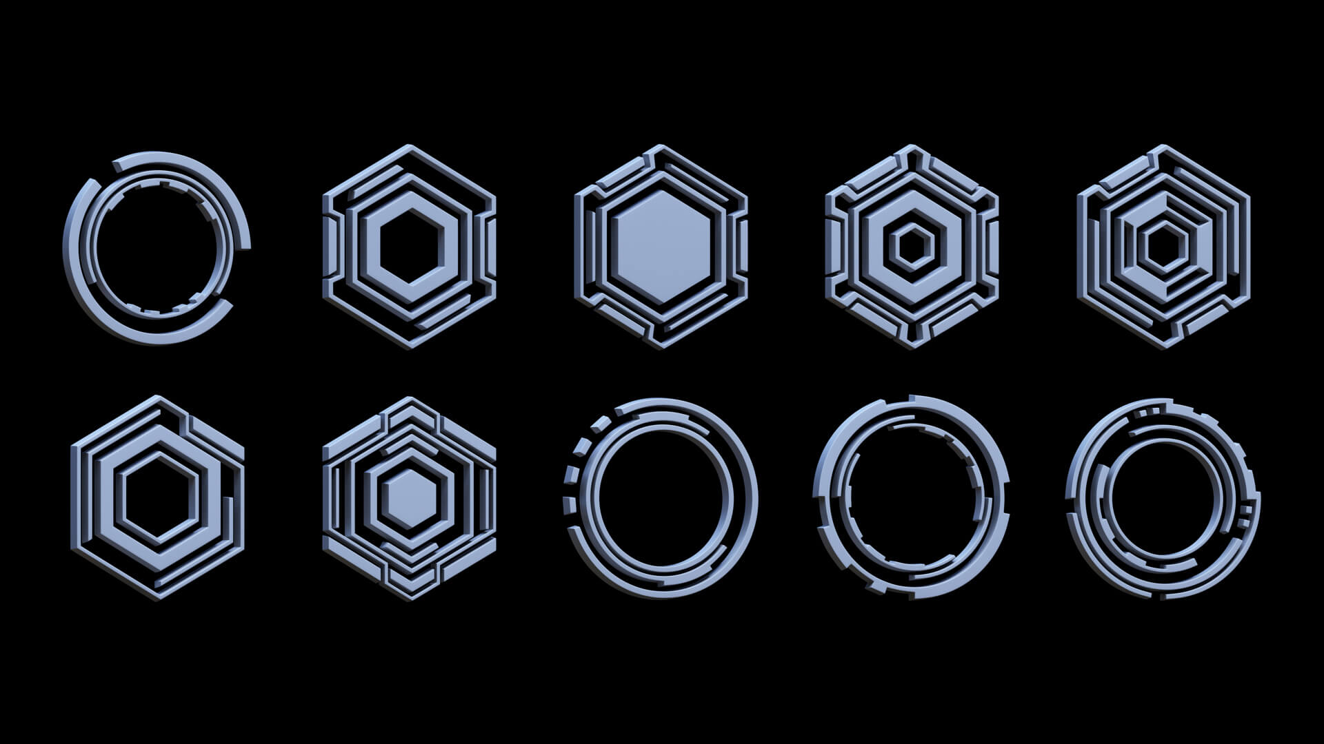 Sci-Fi Hologram Base Mesh Vol 1 3D Model by netleon