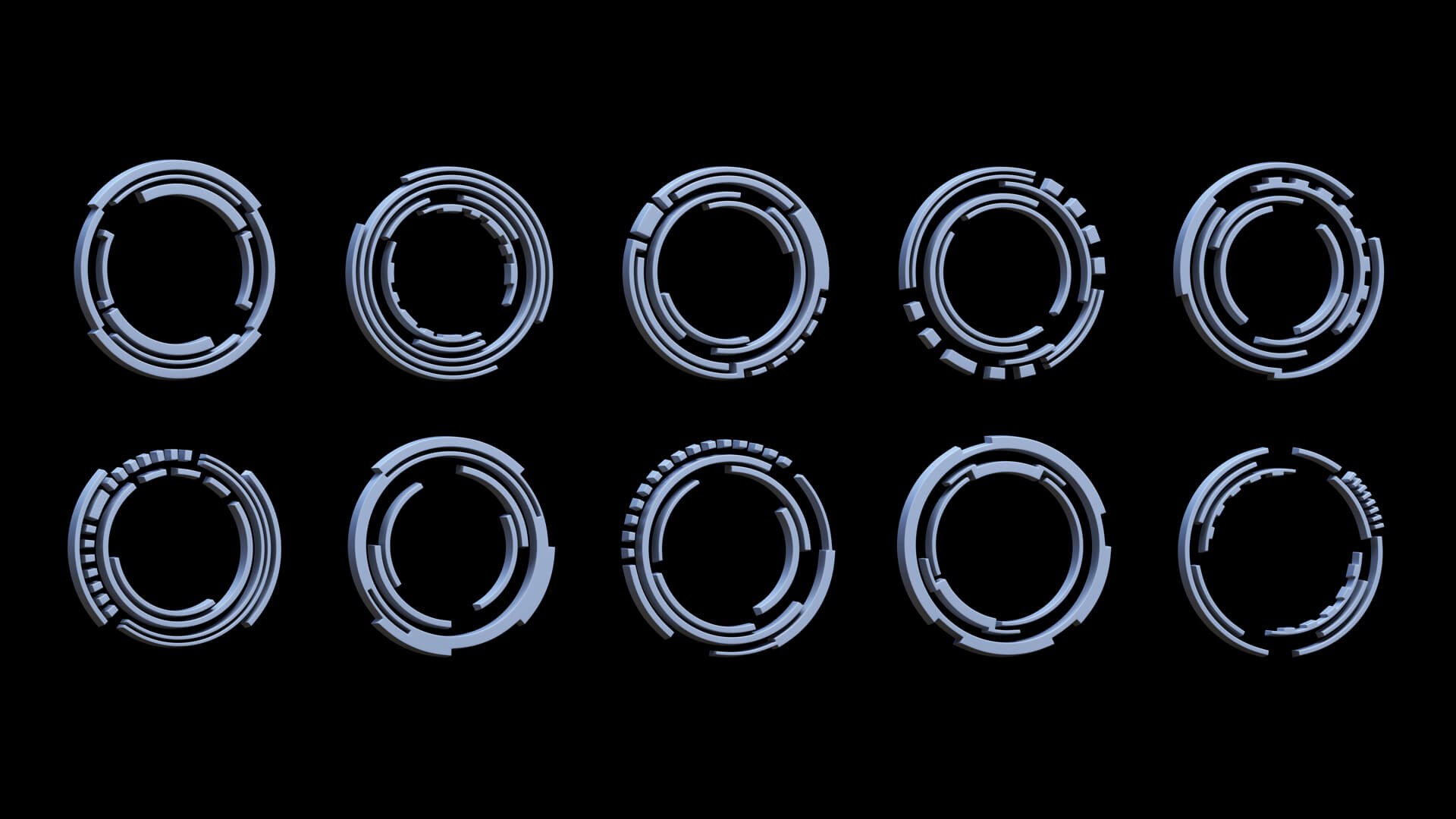 Sci-Fi Hologram Base Mesh Vol 1 3D Model by netleon