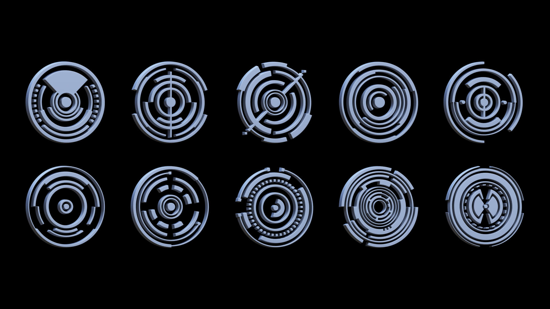 Sci-Fi Hologram Base Mesh Vol 1 3D Model by netleon