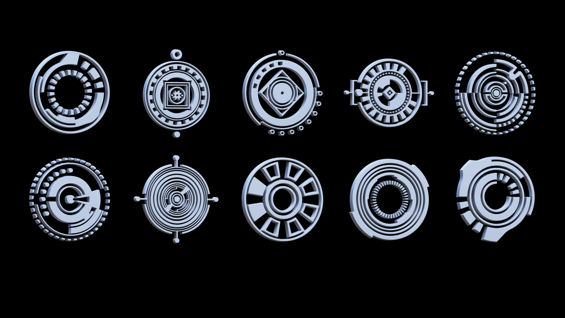 Sci-Fi Hologram Base Mesh Vol 2 3D Model by netleon