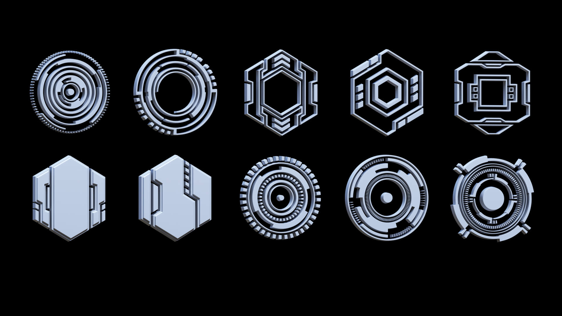 Sci-Fi Hologram Base Mesh Vol 2 3D Model by netleon