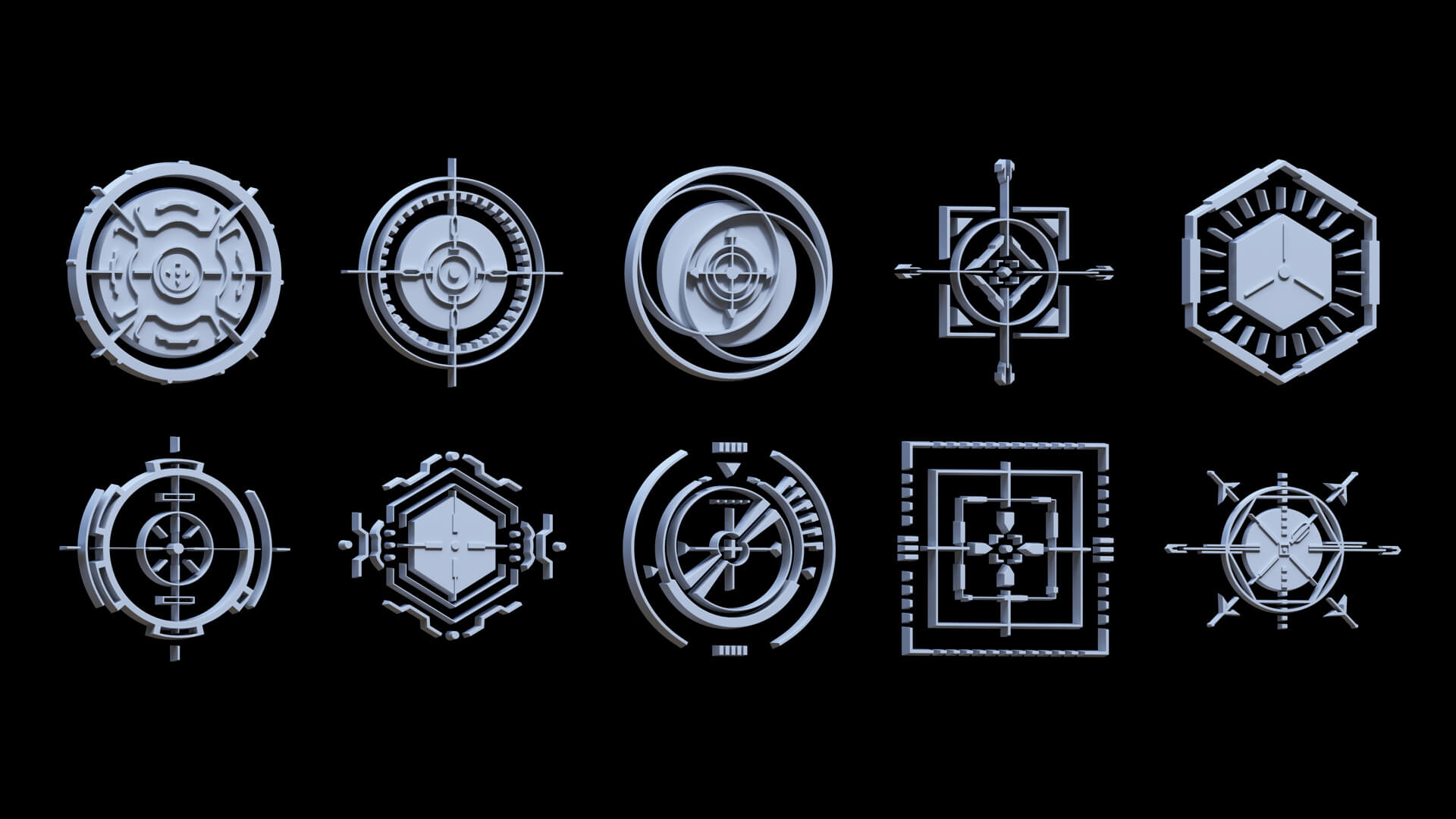 Sci-Fi Hologram Base Mesh Vol 3 3D Model by netleon