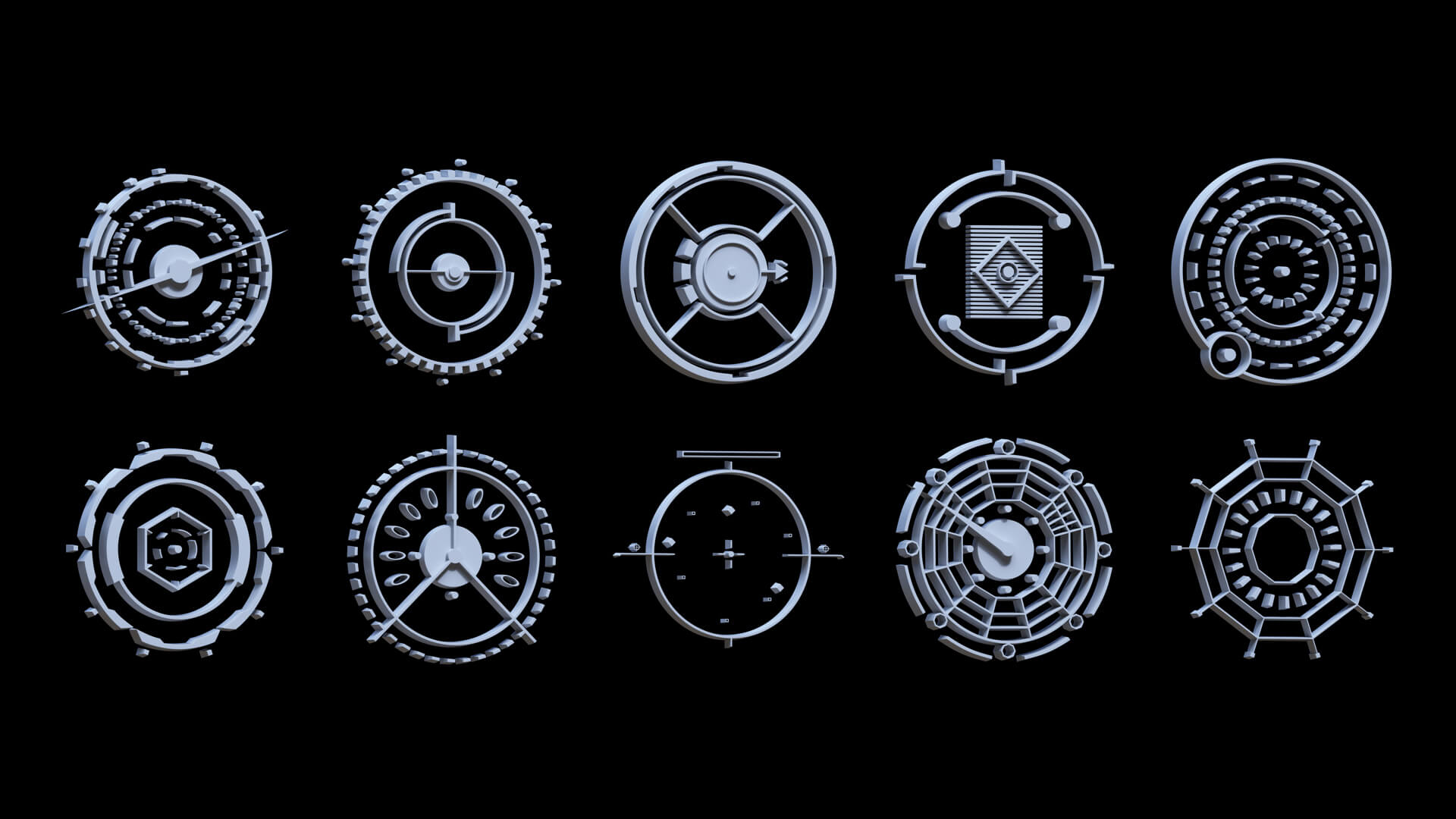 Sci-Fi Hologram Base Mesh Vol 3 3D Model by netleon